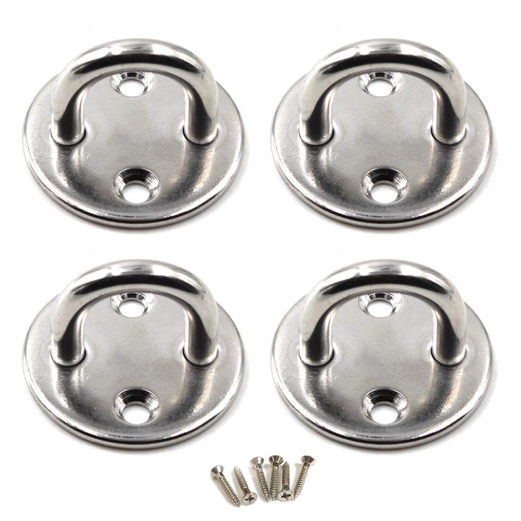 Amazon.com: M8 Ceiling Hook Pad Eye Plate 304 Stainless Steel Wall ...