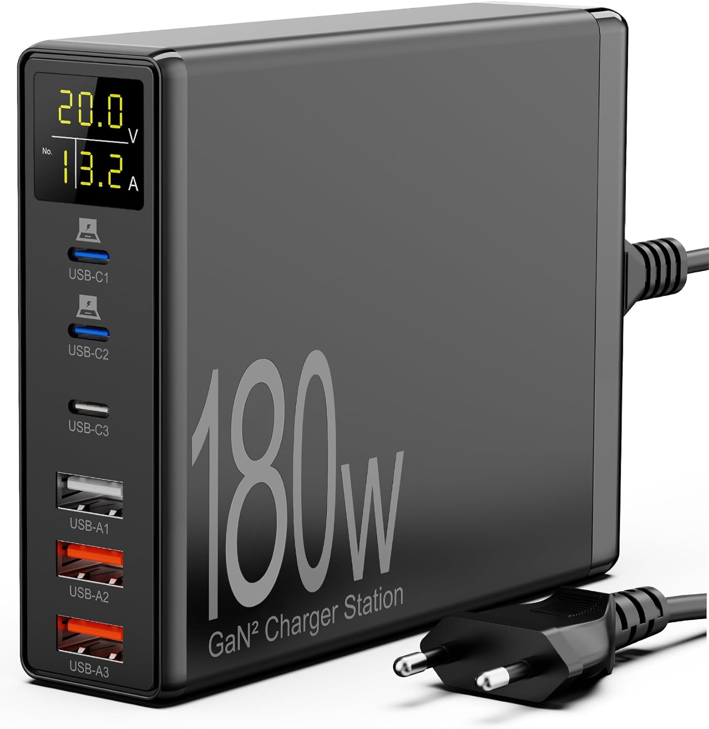 Chargeur USB C Rapide 180W, Sanicata Chargeur USB C Multiple avec écran ... Chargeur USB C Rapide 180W, Sanicata Chargeur USB C Multiple avec écran ...