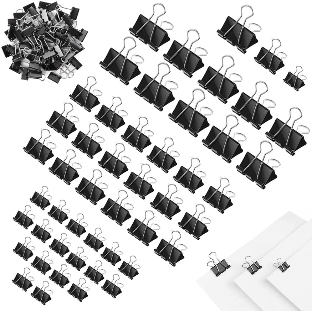 180 Piezas Foldback Clips 15mm Binder Clips Pinzas Papel Colores Clips ...