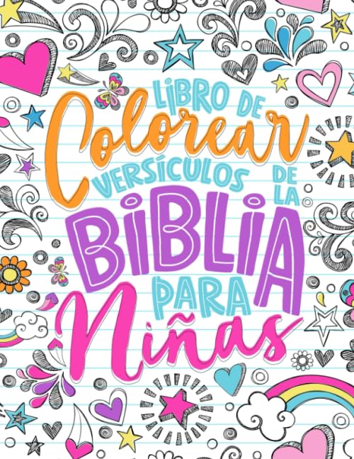 Libro de colorear - Versículos de la Biblia para niñas (Spanish Edition ...