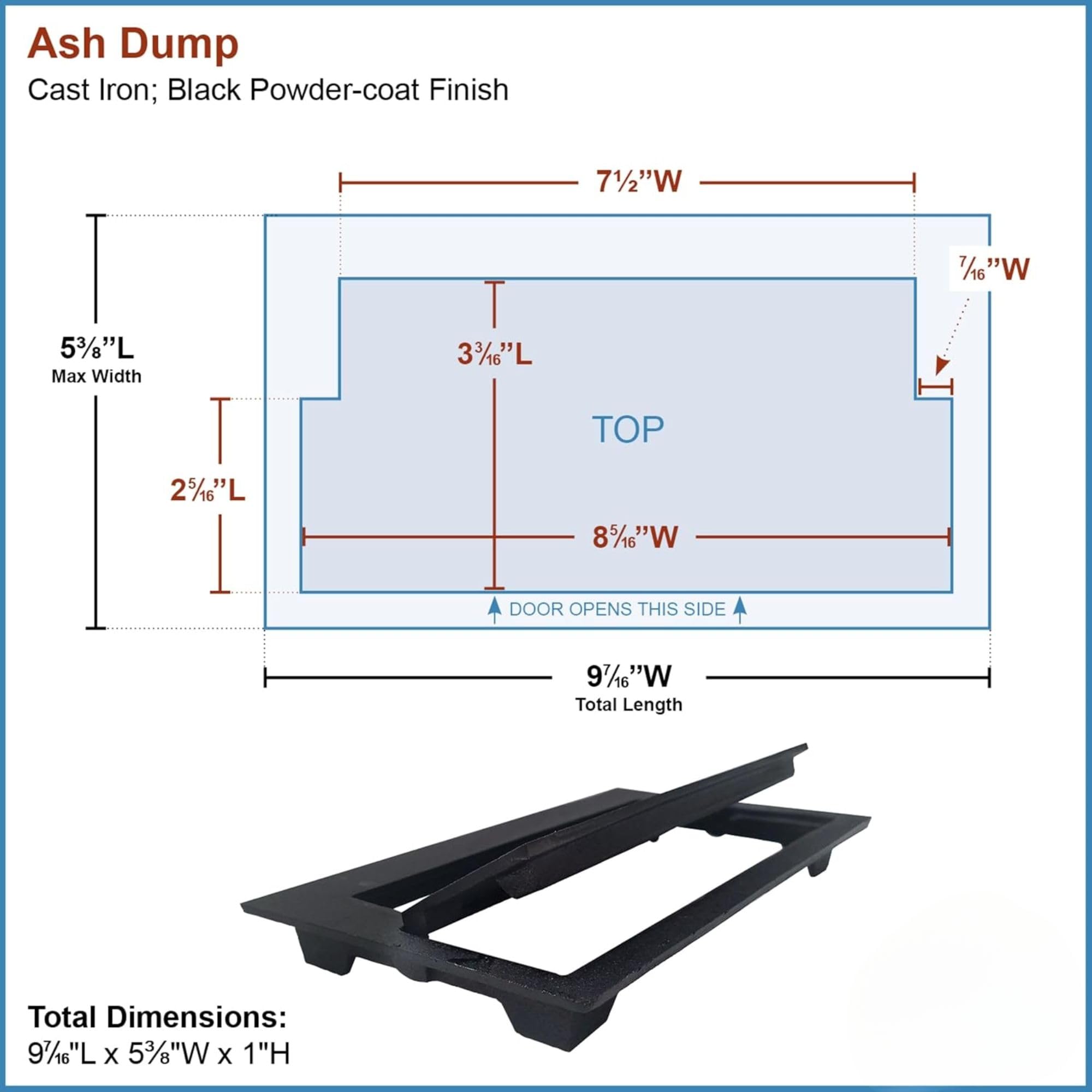 Fireplace Ash Dump Door