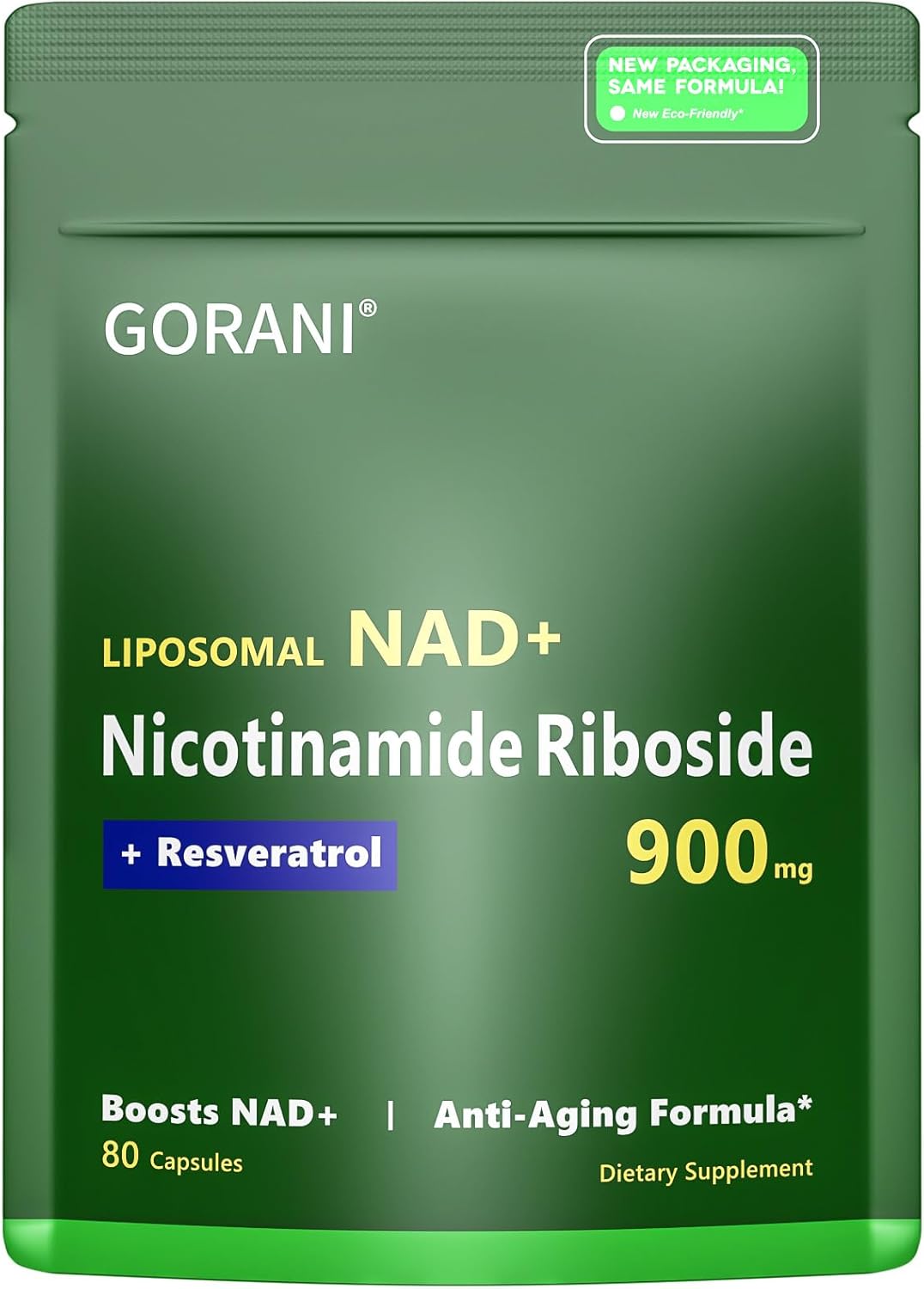 Amazon.com: Gorani NAD+ Supplement 900MG, Nicotinamide Riboside ...