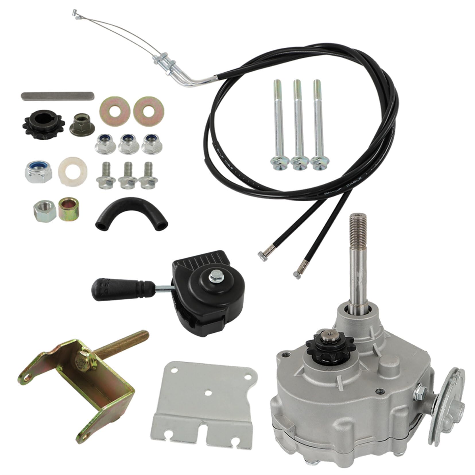 Amazon.com: SEBLAFF Go Kart Forward Reverse Gear Box Kit Replacement ...