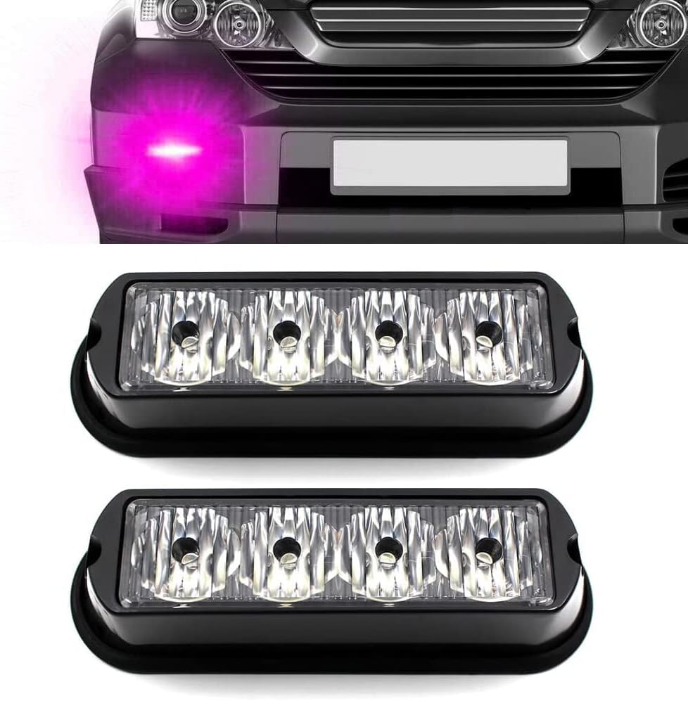 Amazon.com: Nrgedzam 4PCS 4-LED Led Trailer Lights, White Strobe Lights ...