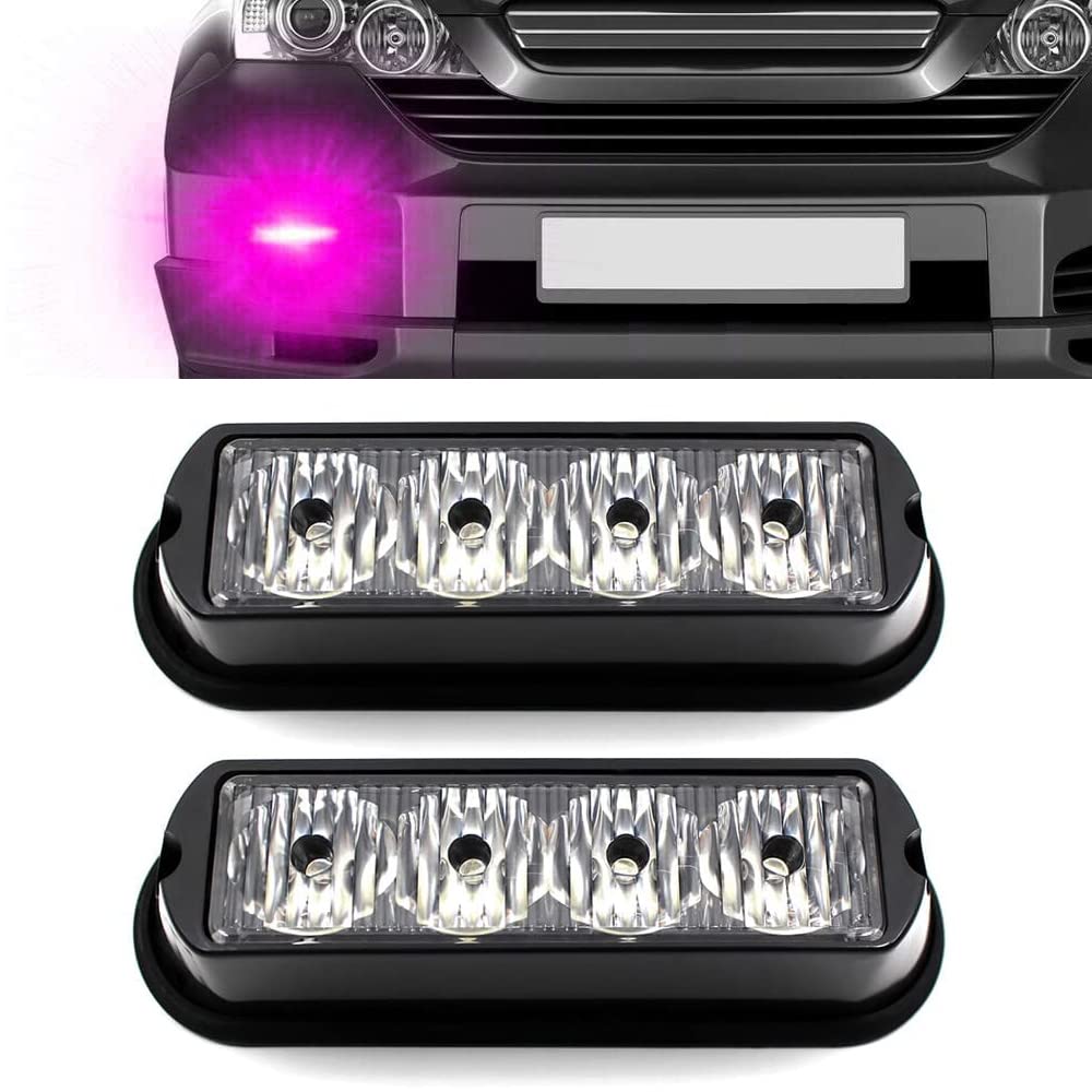 Snapklik.com : FXC 2pcs 4-LED Surface Mount Flashing Strobe Lights For ...