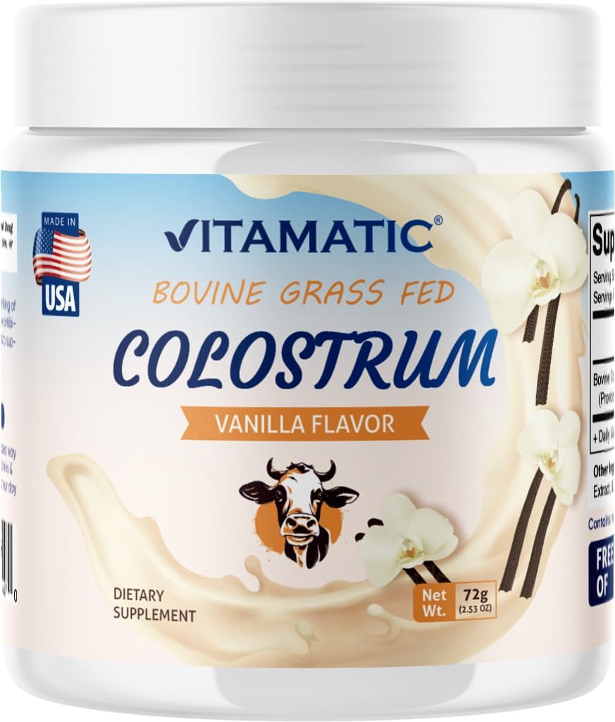 Amazon.com: Vitamatic Bovine Colostrum 30% IgG Powder - Supplement for ...