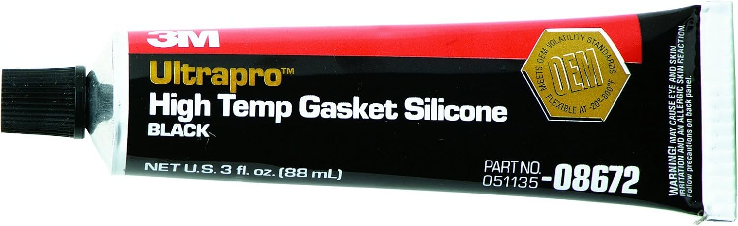 3M 08672 Ultrapro Black High Temp Silicone Gasket Tube - 3 oz. : Amazon ...