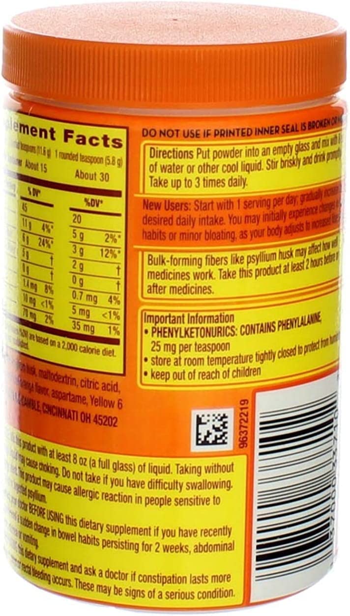 Metamucil Label