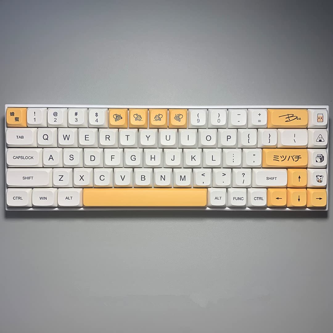 Snapklik.com : FKZ Honey Milk XDA Keycaps For Mechanical Keyboard,Bee ...
