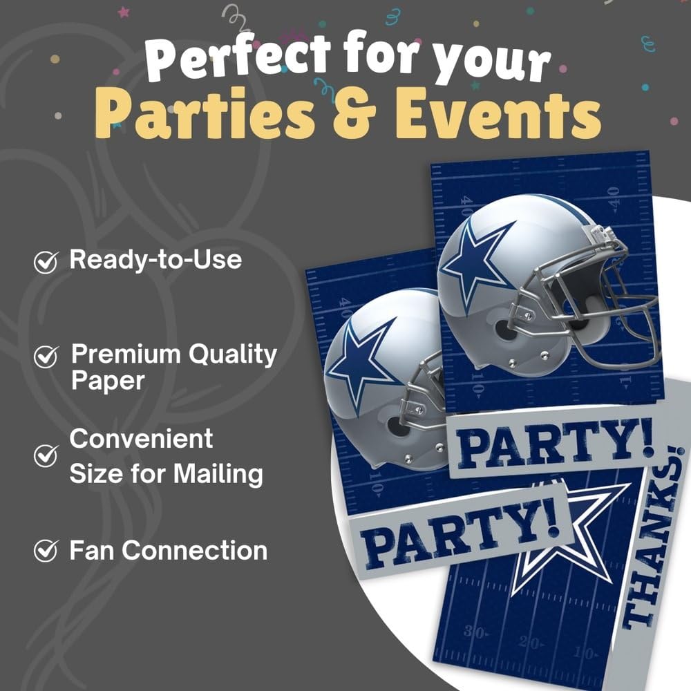 Invitaciones Para Fiesta De Los Vaqueros De Dallas Dallas Cowboys