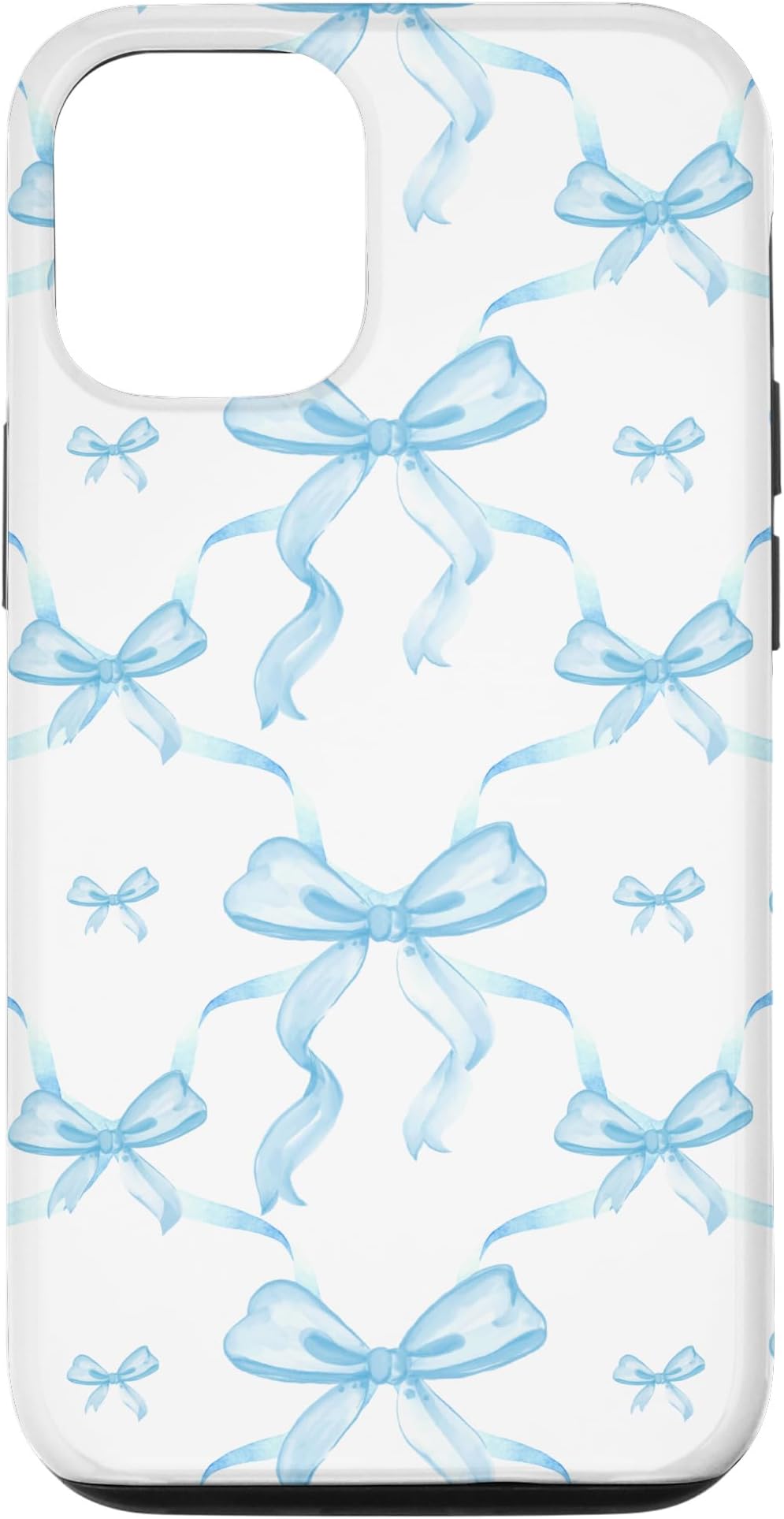 Amazon.com: iPhone 15 Aesthetic Light Blue Ribbons and Bows in ...