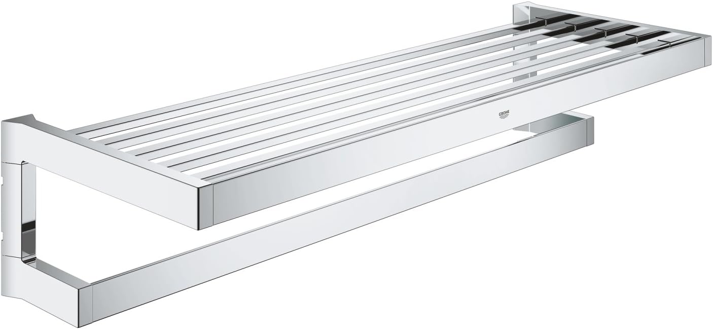 Grohe 40768000 Selection Cube Double Towel-Bar, Polished Chrome ...