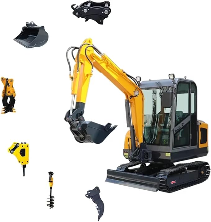 Mini Excavator Crawler Excavator Excavator Attachments Hydraulic Micro ...
