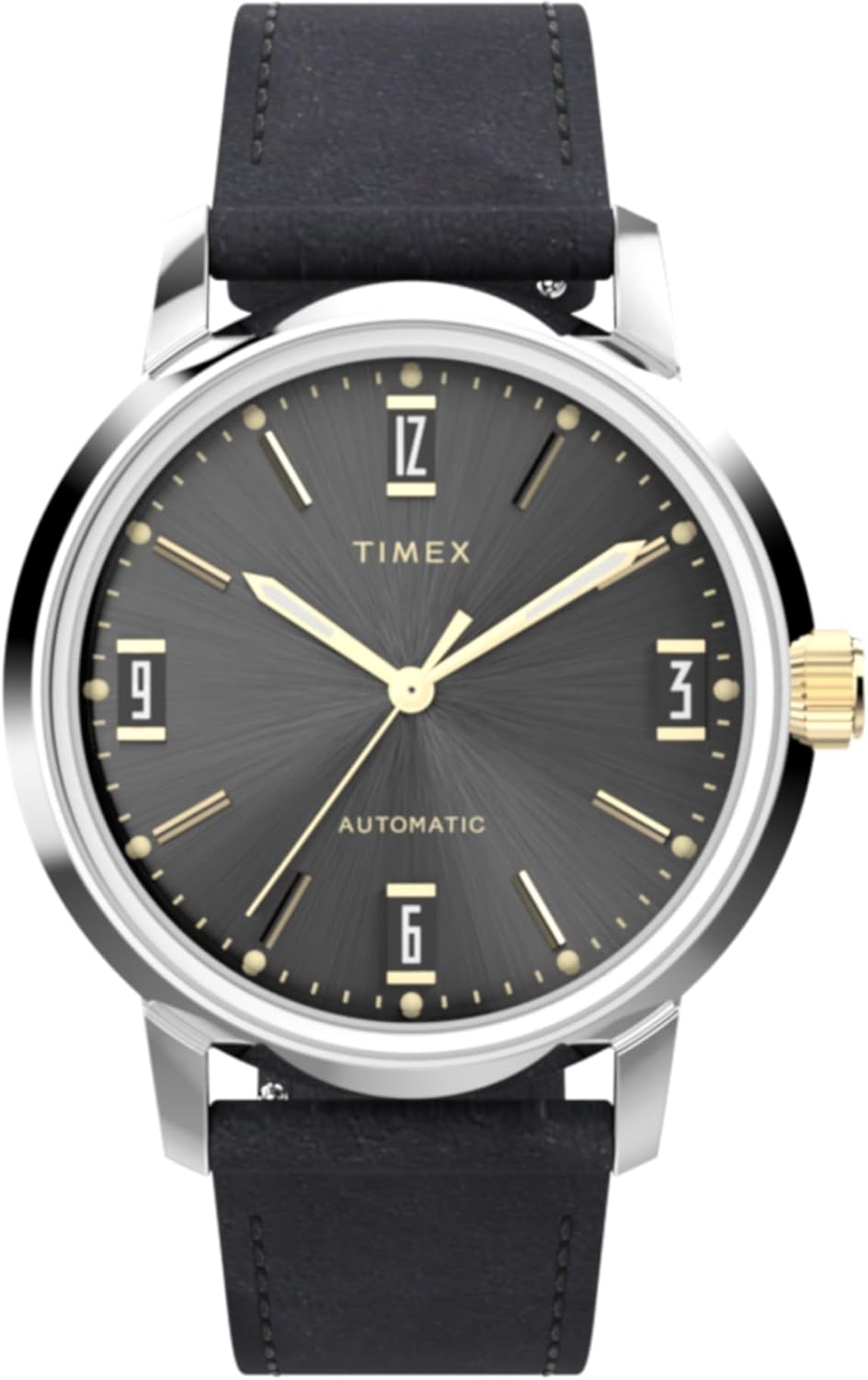 Timex Men's Marlin Automatic 40mm Watch - Black Strap Black Dial ...