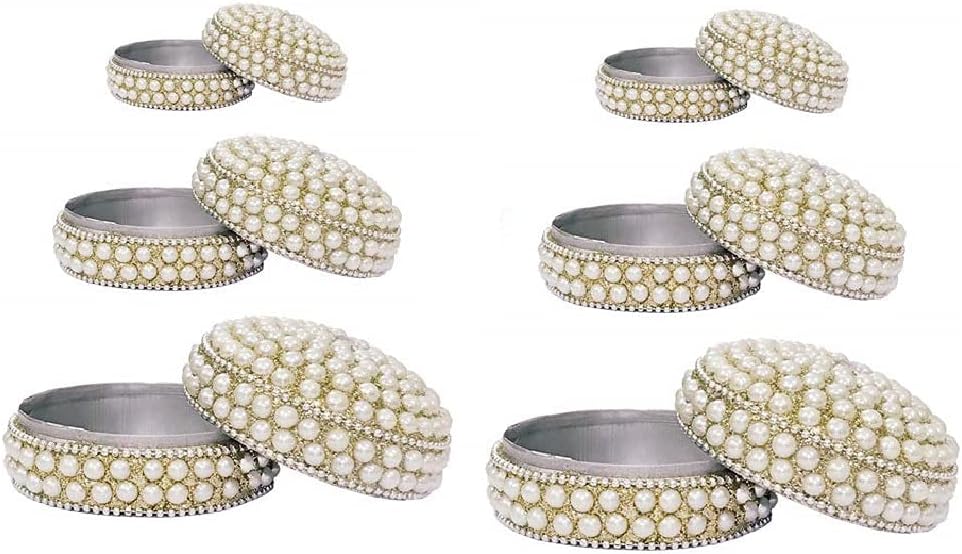 Buy Craftam Aluminum Sindoor Daani, Kumkum Box Bharani Wedding Return ...