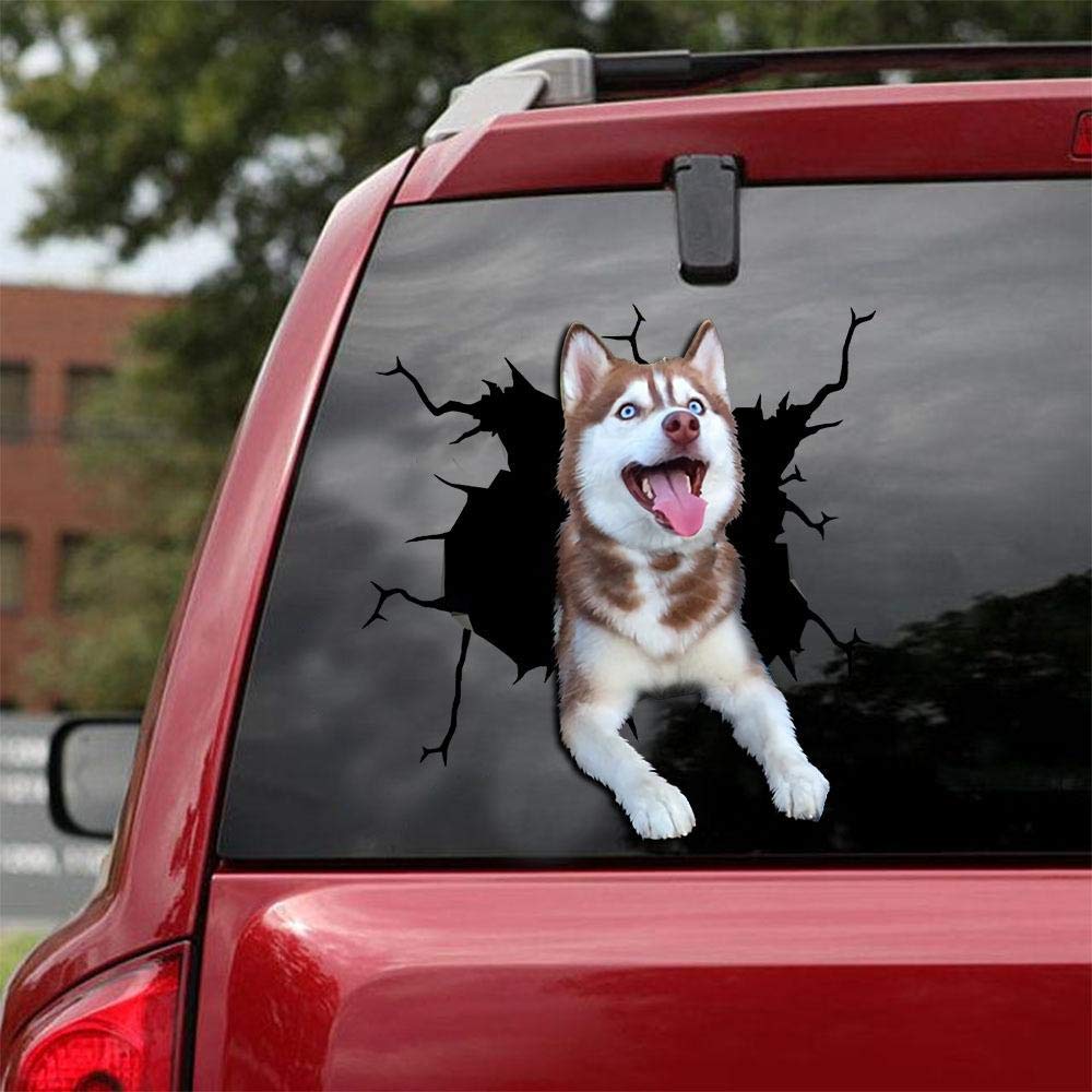 Amazon.com: Ocean Gift Siberian Husky Car Decals, Dog Car Stickers Pack ...