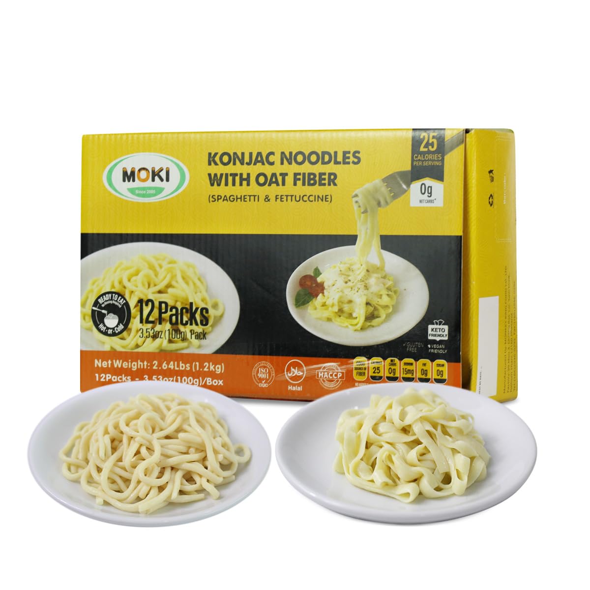 Amazon.com : ‌MOKI Konjac & Oat Fiber Pasta Bundle - 12 Pack Low Carb ...