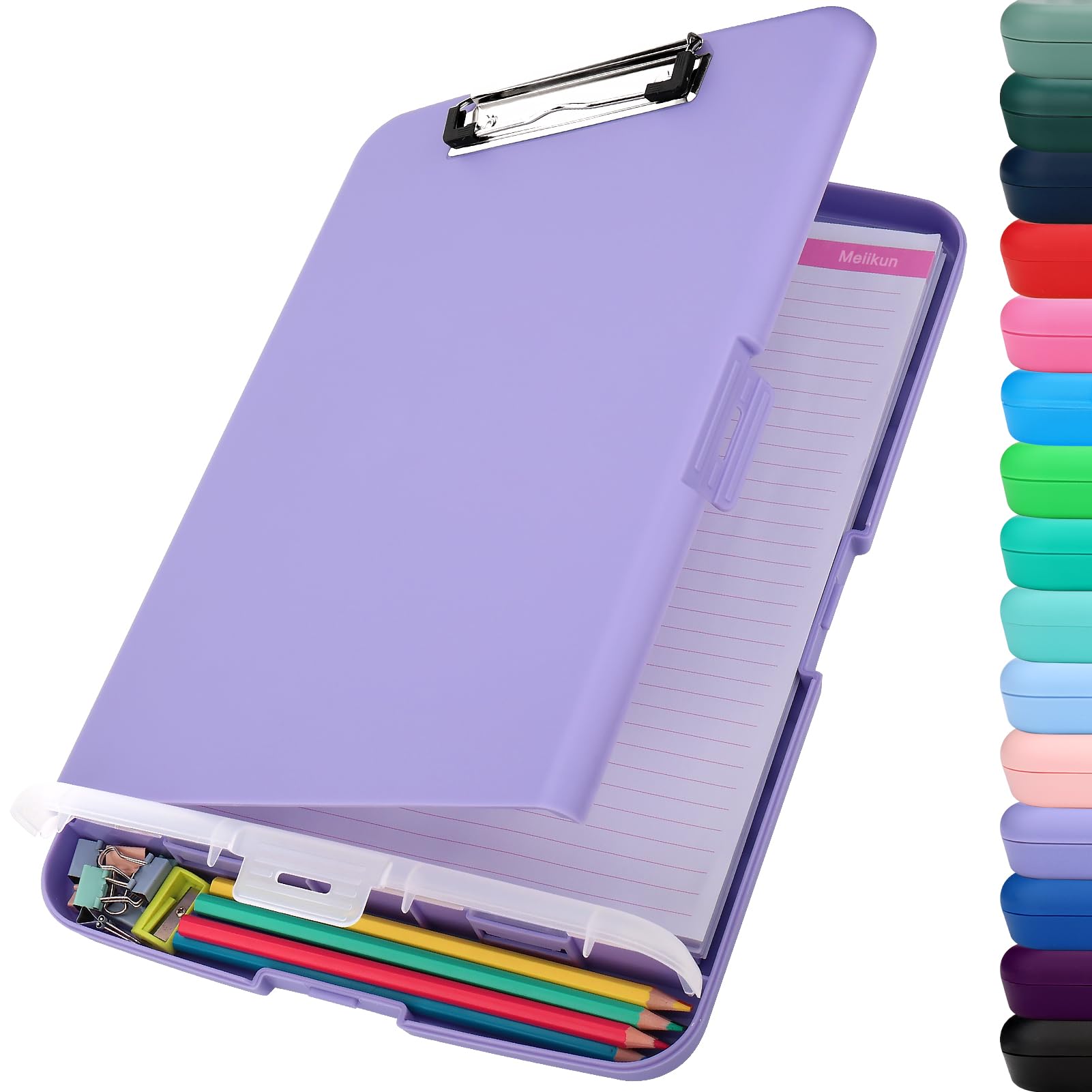 Meiikun Clipboard with Storage, High Capacity Clip Boards 8.5x11 with ...