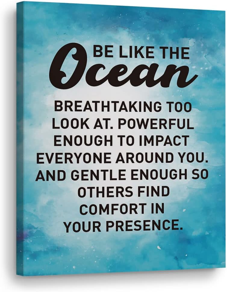 Amazon.com: Inspirational Beach Theme Canvas Wall Art, Be Like The ...