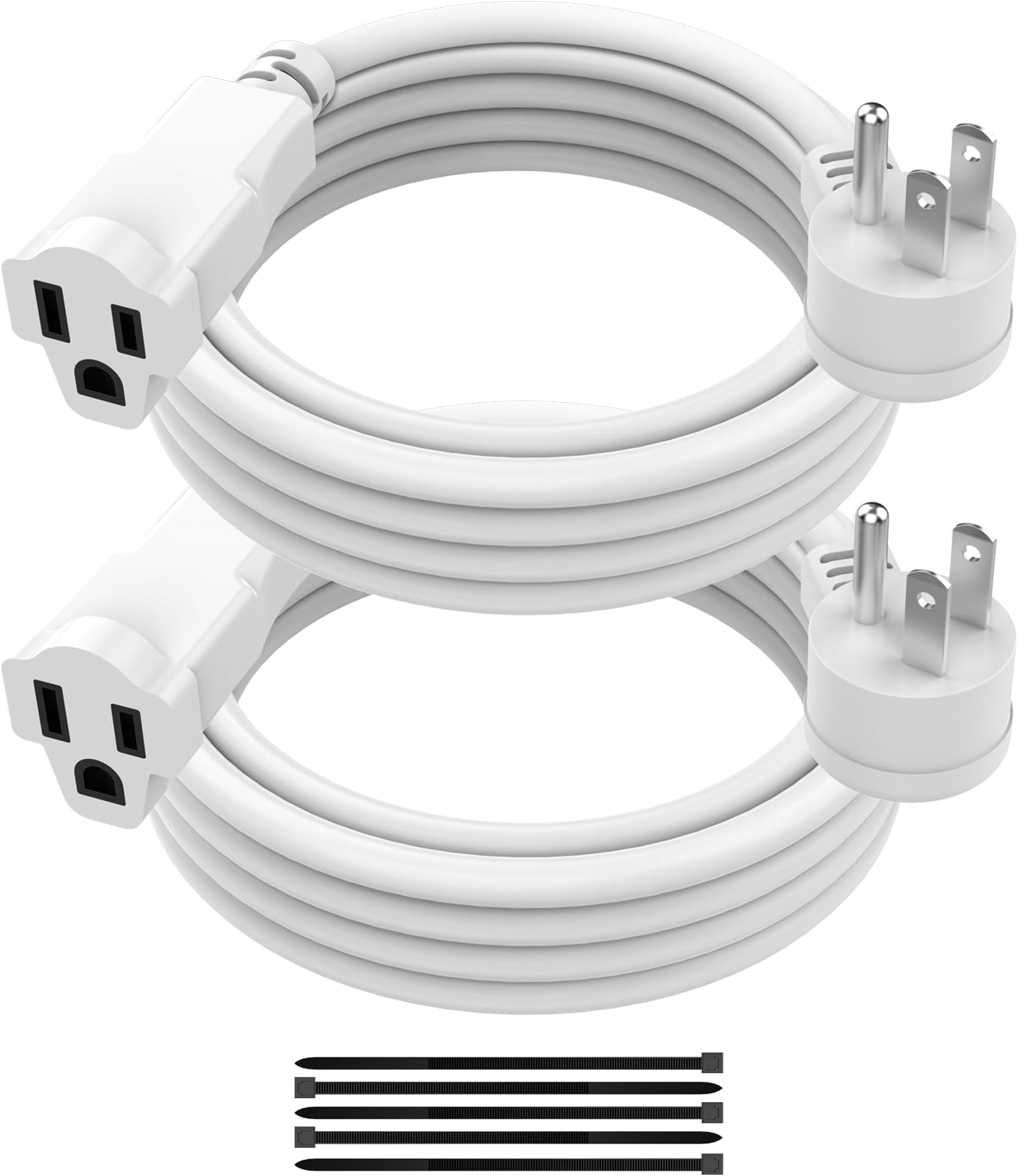 Amazon.com: 2 Pack Power Extension Cord 4FT/48Inch, Short 3 Prong ...