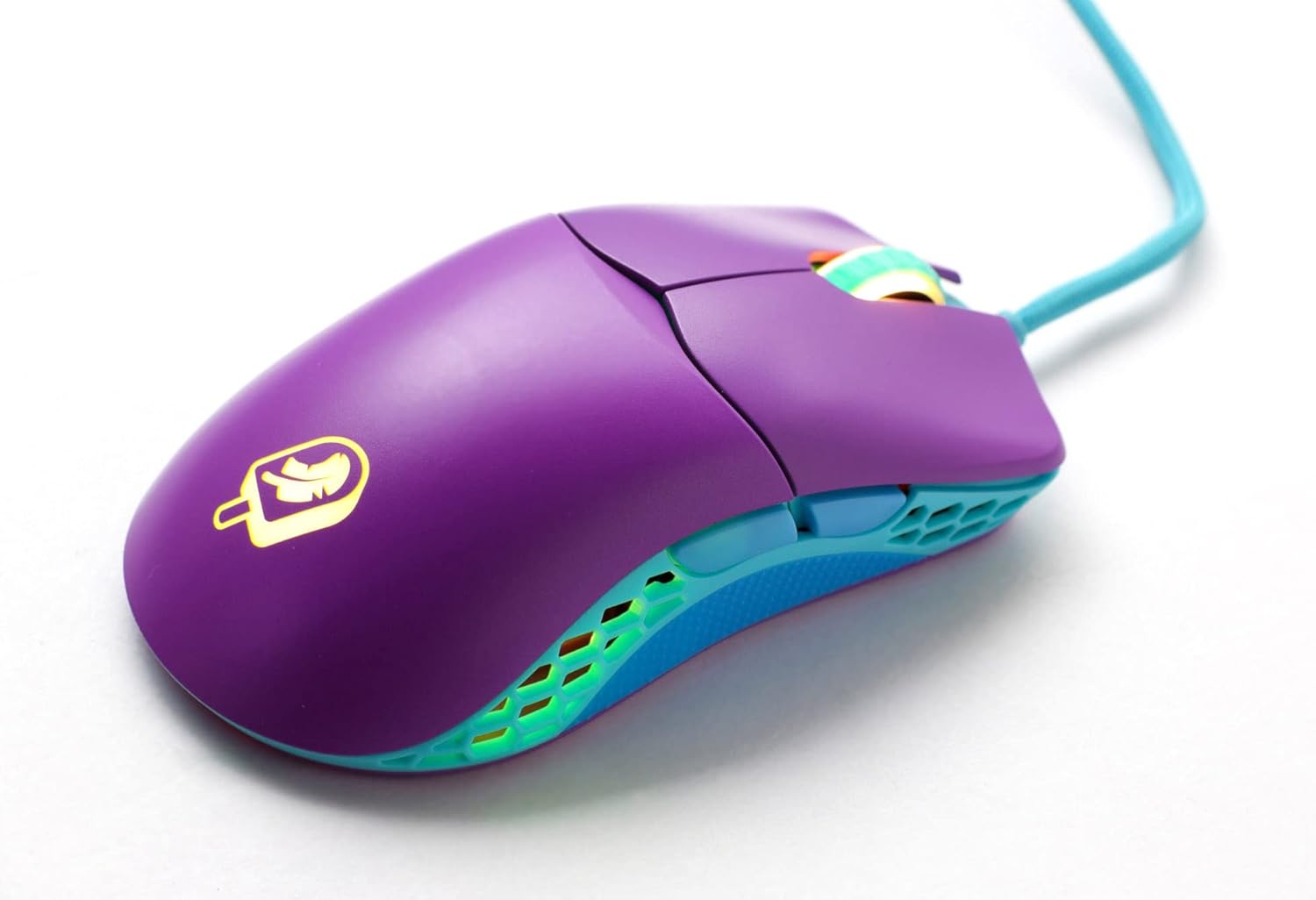 Ducky x MK Frozen Feather Lightweight RGB Gaming Mouse - Keybumps
