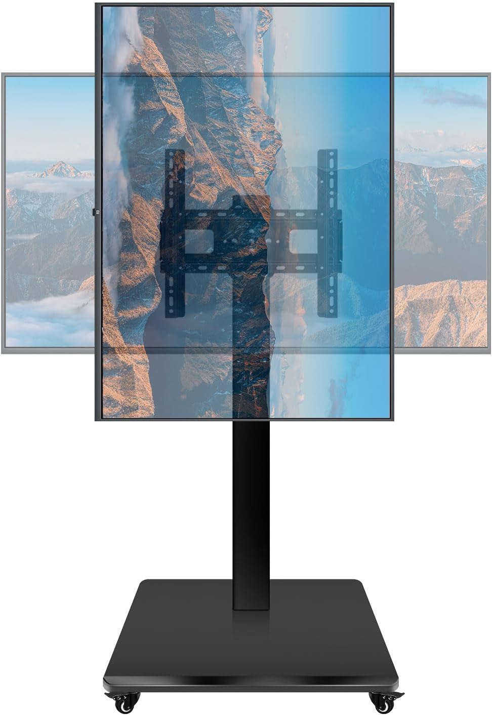 Amazon.com: ONKRON Double TV Stand with Wheels for Two 40-65 Inch TVs ...