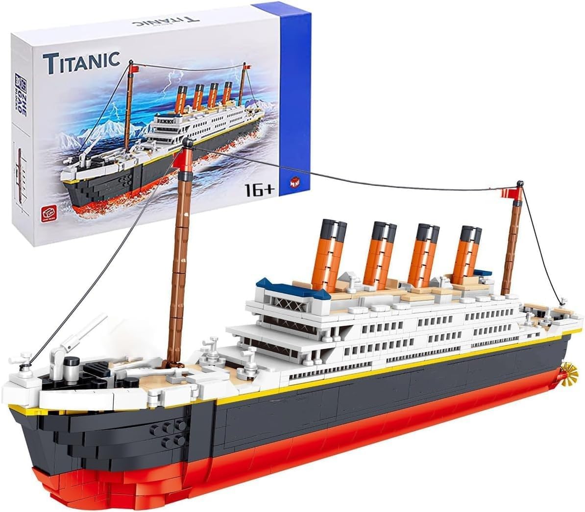 Amazon.com: FULHOLPE Titanic Model Building Block Set, 1288Pcs Micro ...
