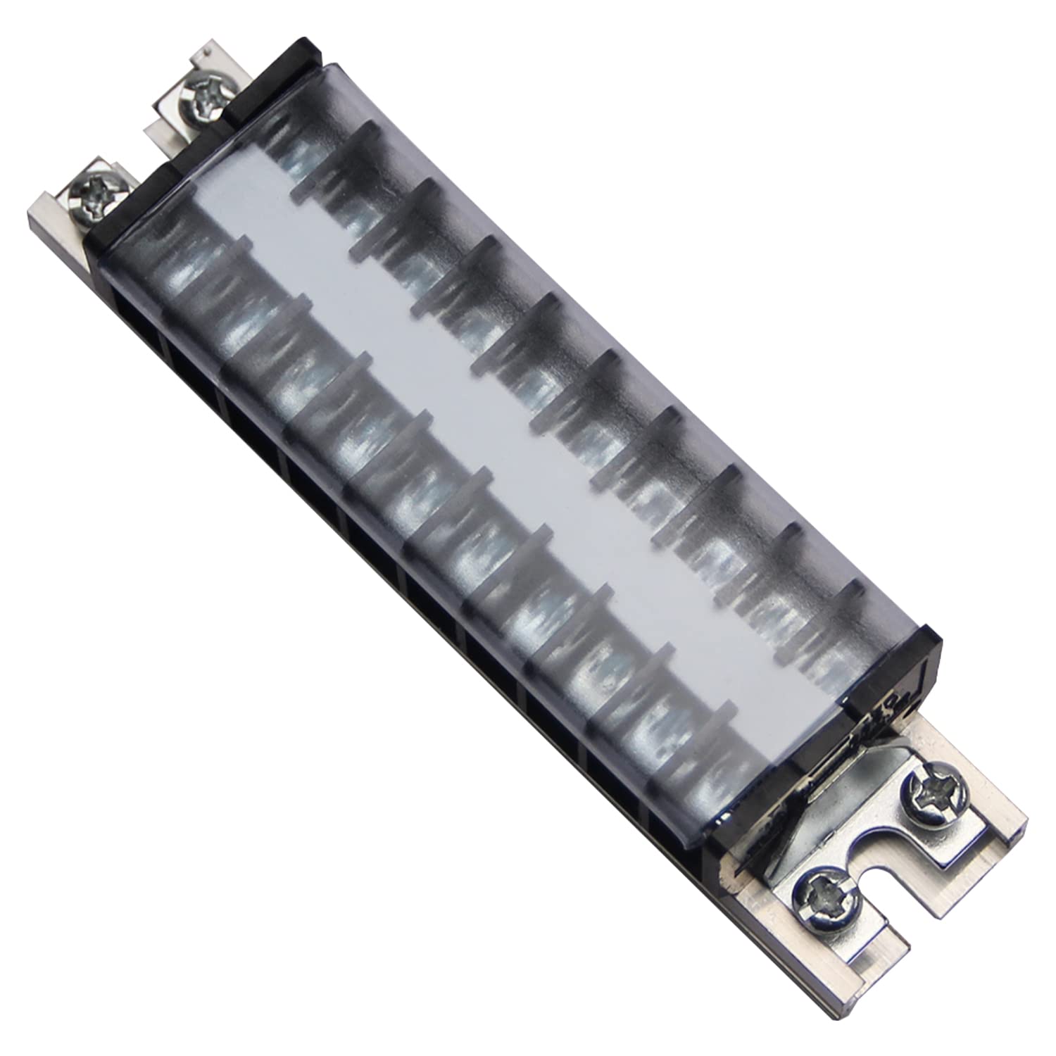 Buy Fielect 660V 15A Terminal Strip Block 10 Positions Dual Rows ...