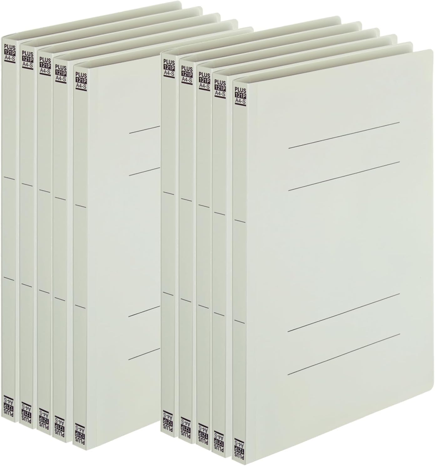 Amazon | プラス PPフラットファイル A4 縦 グレー 10冊 No.121P 98-299×10 | フラットファイル | 文房具・オフィス用品