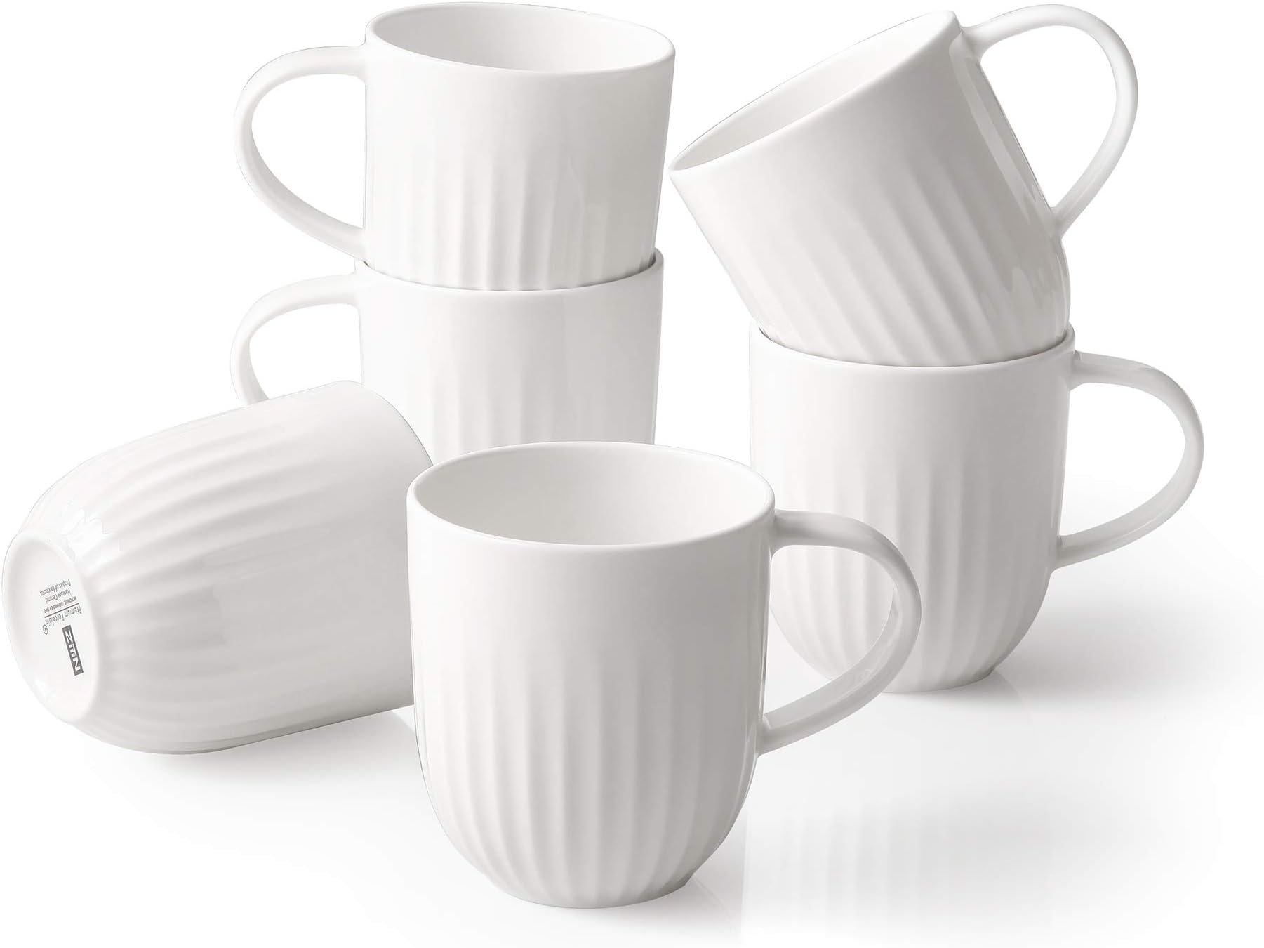 Amazon.com: Francois et Mimi, Set of 6 Large 16 Ounce Ceramic Coffee ...