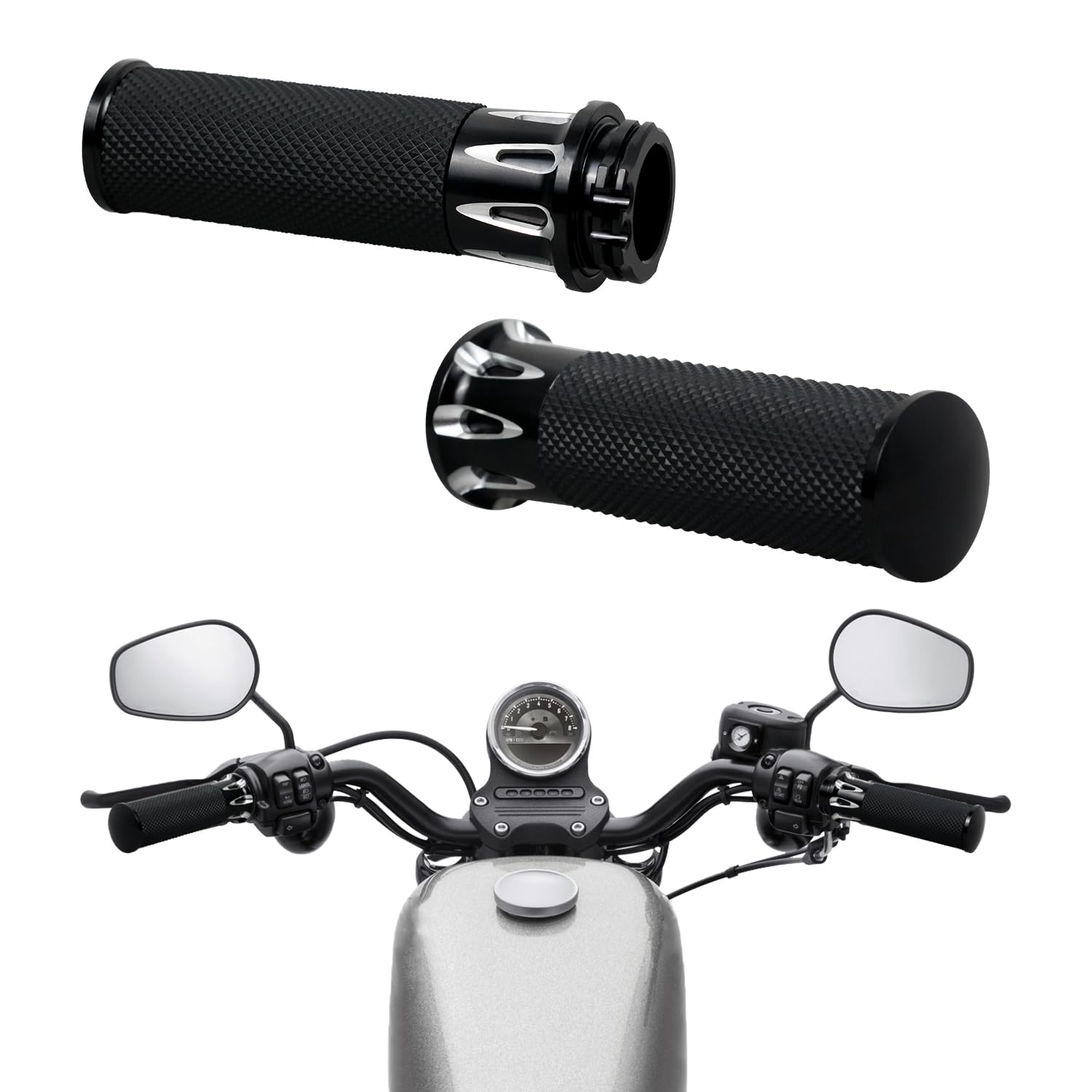 Snapklik.com : QUASCO 1 Inch / 25mm Hand Grips Motorcycle Handlebar ...