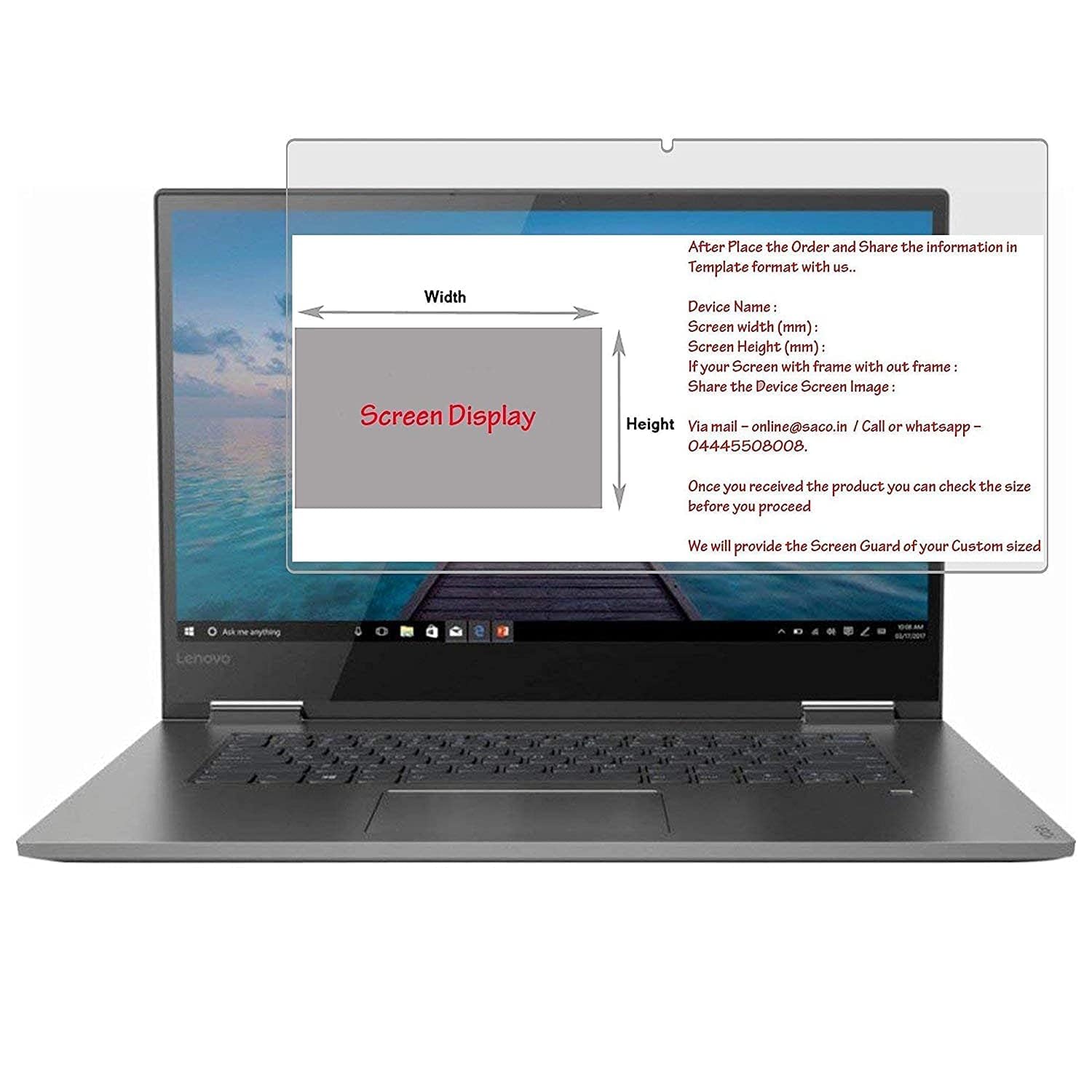 Saco Customizable Glossy Finish Screen Protector Compatible with ASUS ...