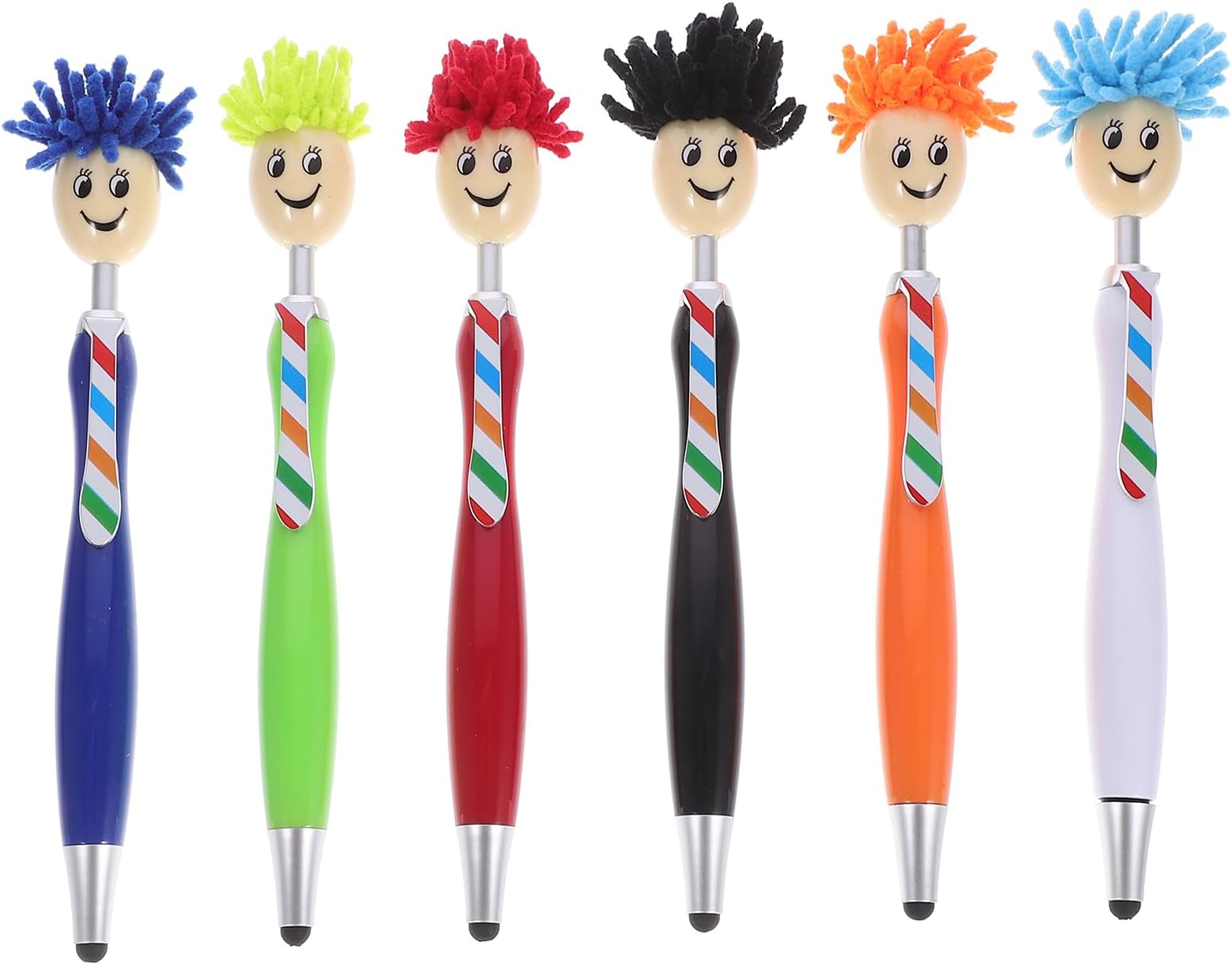 Amazon.com : Tofficu 6pcs Mop Head Pens, Funny Pens, Creative Plush ...