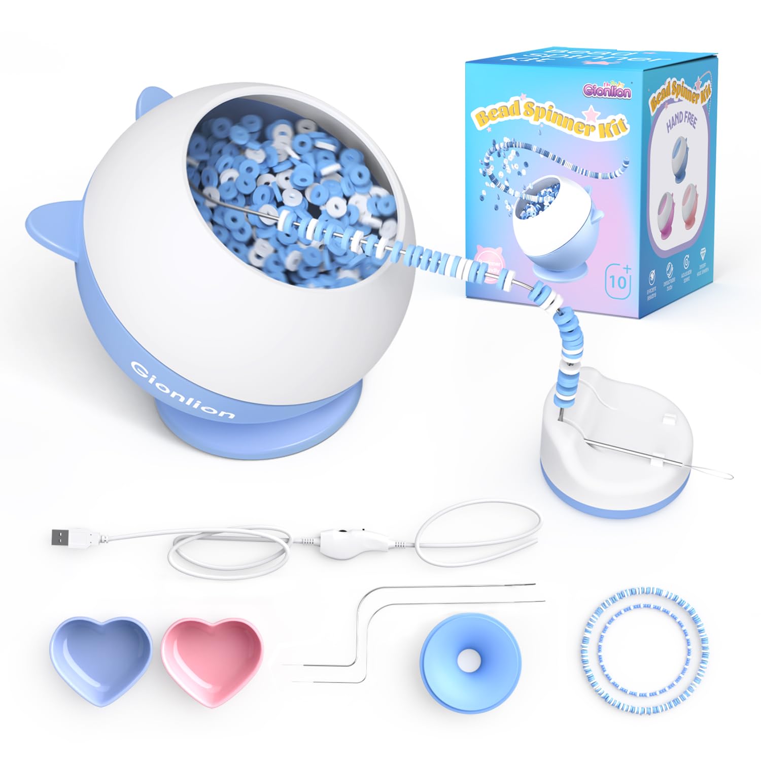 Amazon.com: Gionlion Bead Spinner for Beginners, Clay Beads Seed Beads ...