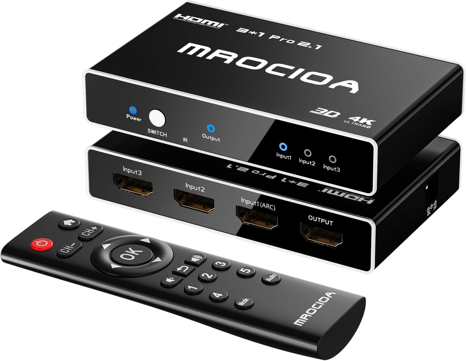 Amazon.com: HDMI 2.1 Switch 4k120hz, 3 in 1 Out HDMI Splitter 8k 60hz ...