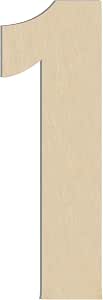 Amazon.com: HILAZA 17 Inch Large Wooden Number 1, 1/4 in Thick Big Wood ...