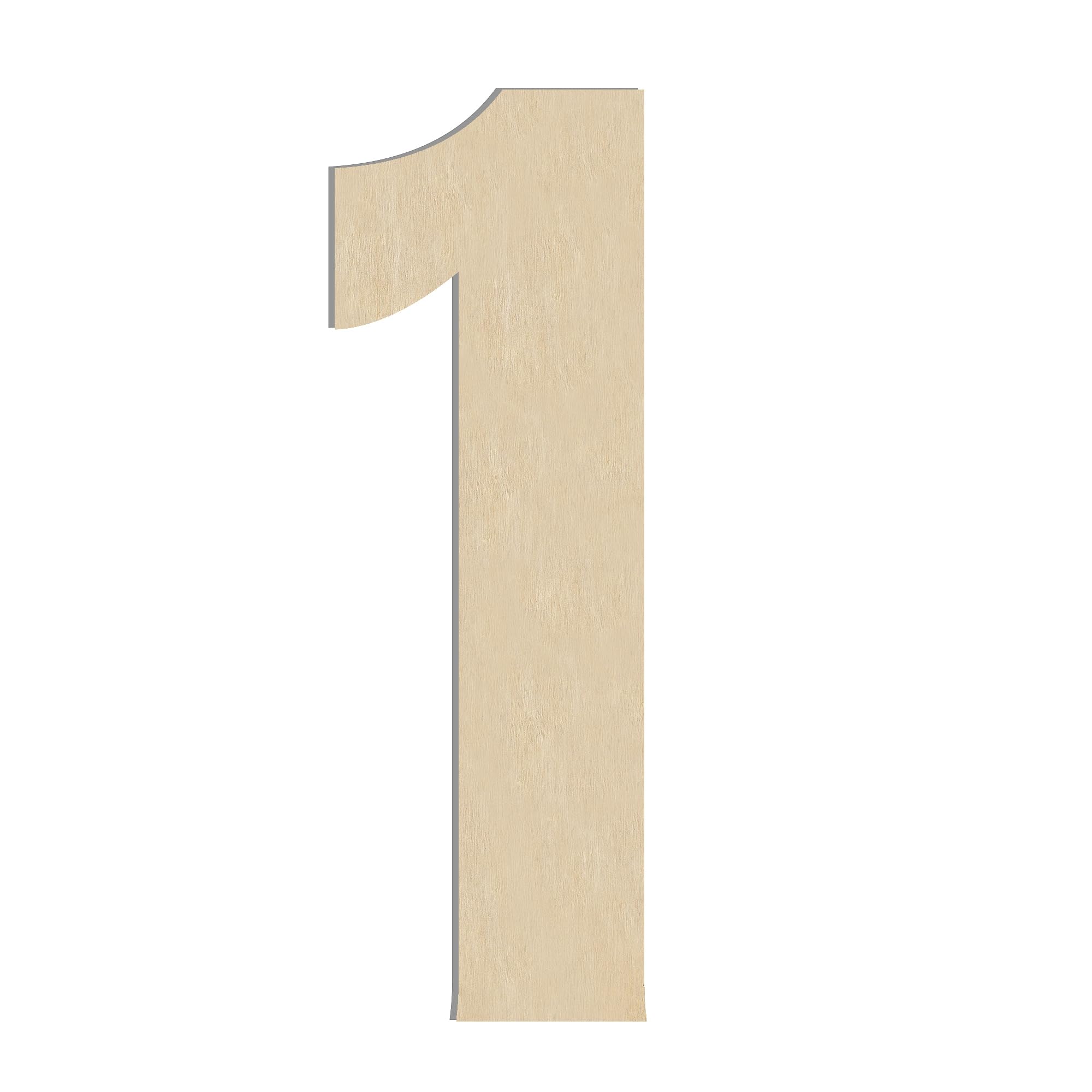 Amazon.com: HILAZA 17 Inch Large Wooden Number 1, 1/4 in Thick Big Wood ...