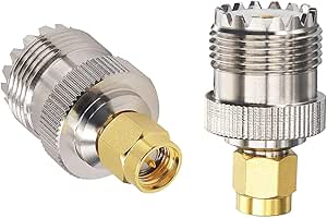 Amazon.com: DHT Electronics 2pcs RF coaxial Coax Adapter SMA Male to UHF Female SO-239 SO239 ...
