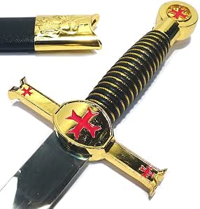 Mini Espada Medieval Cavaleiro Templario Dourada 22231 : Amazon.com.br ...