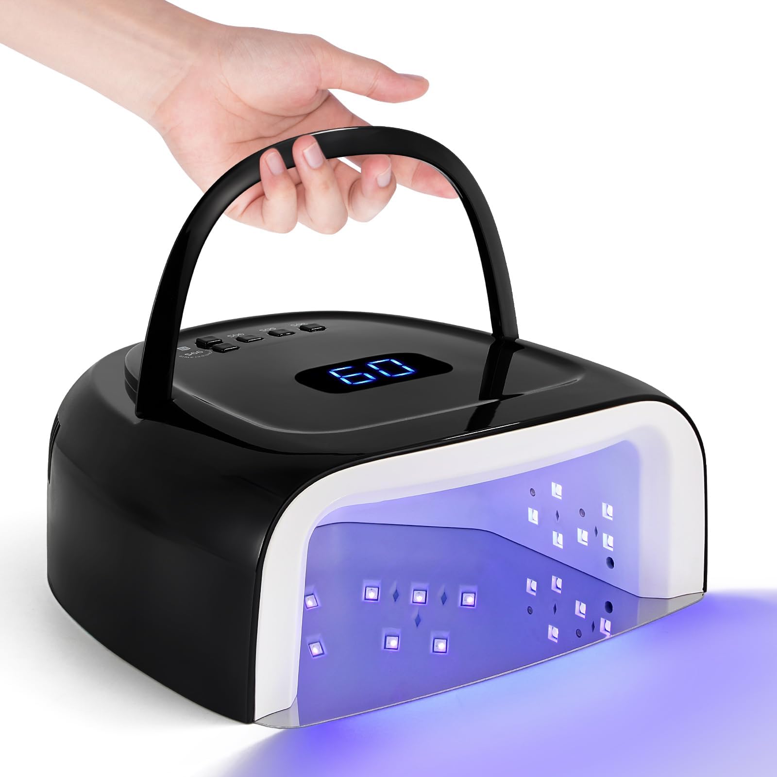 Amazon.com : Rechargeable UV LED Nail Lamp 60W Cordless Nail Dryer LED ...