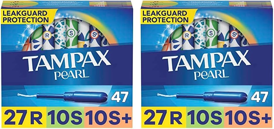 Amazon.com: Tampax Pearl Tampons Multi Pack, with LeakGuard Braid, Regular/Super/Super Plus ...