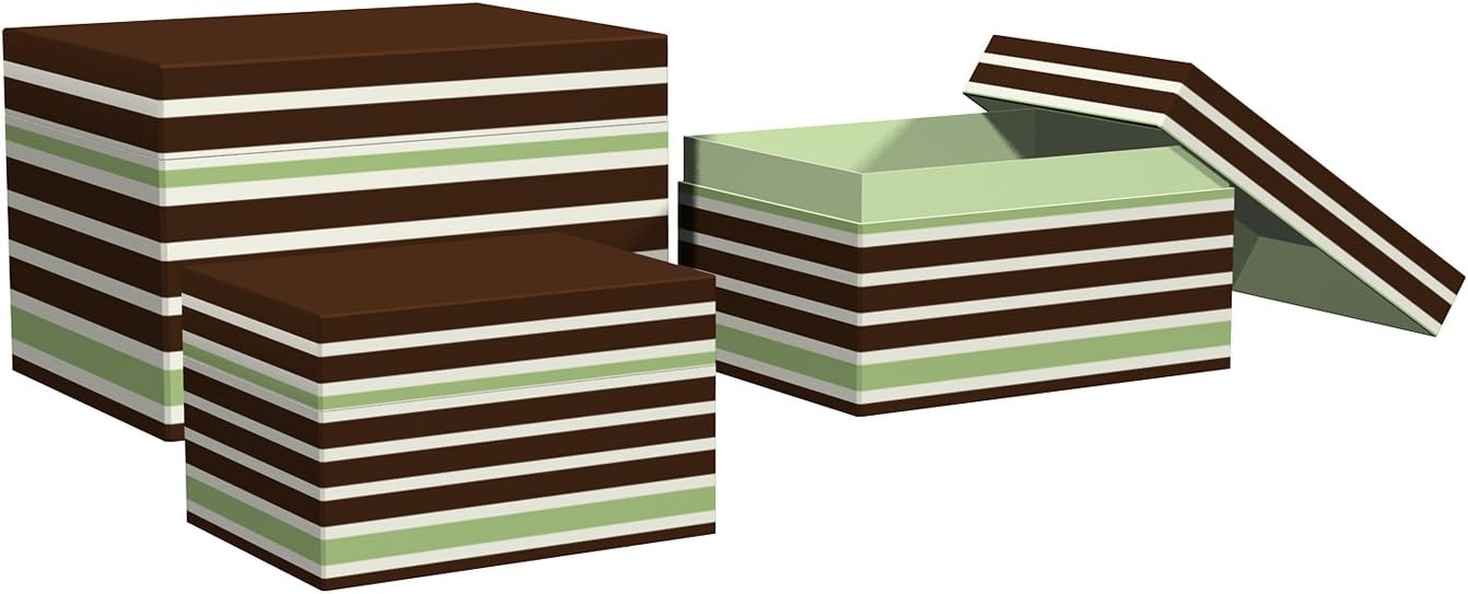 Amazon.com : Semikolon Rectangular Organizer Boxes, Set of 3, Brown ...