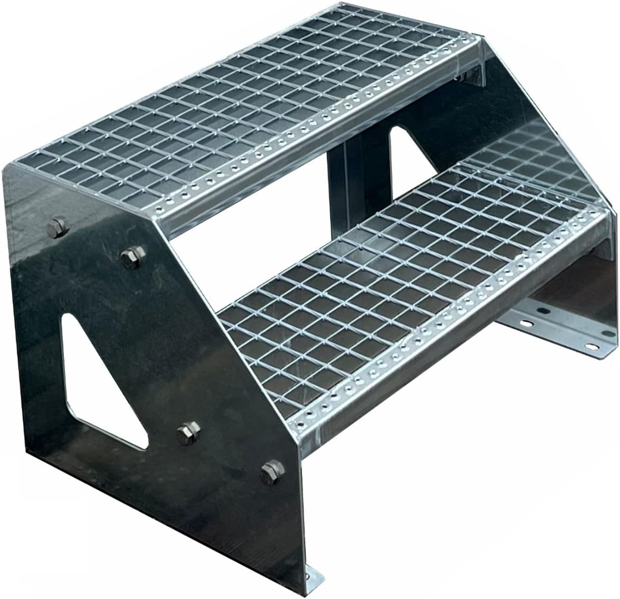 Kaminbau Mierzwa Premium Steel Stairs 2 Steps Freestanding Ladder Fully ...