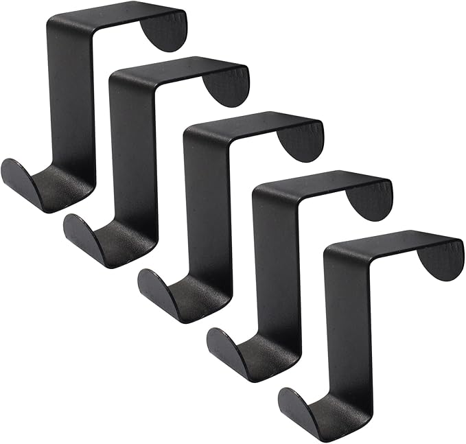 Amazon.com: Kyuionty 5 Pcs Over The Door Hooks Z-Shaped Hanging Hooks ...