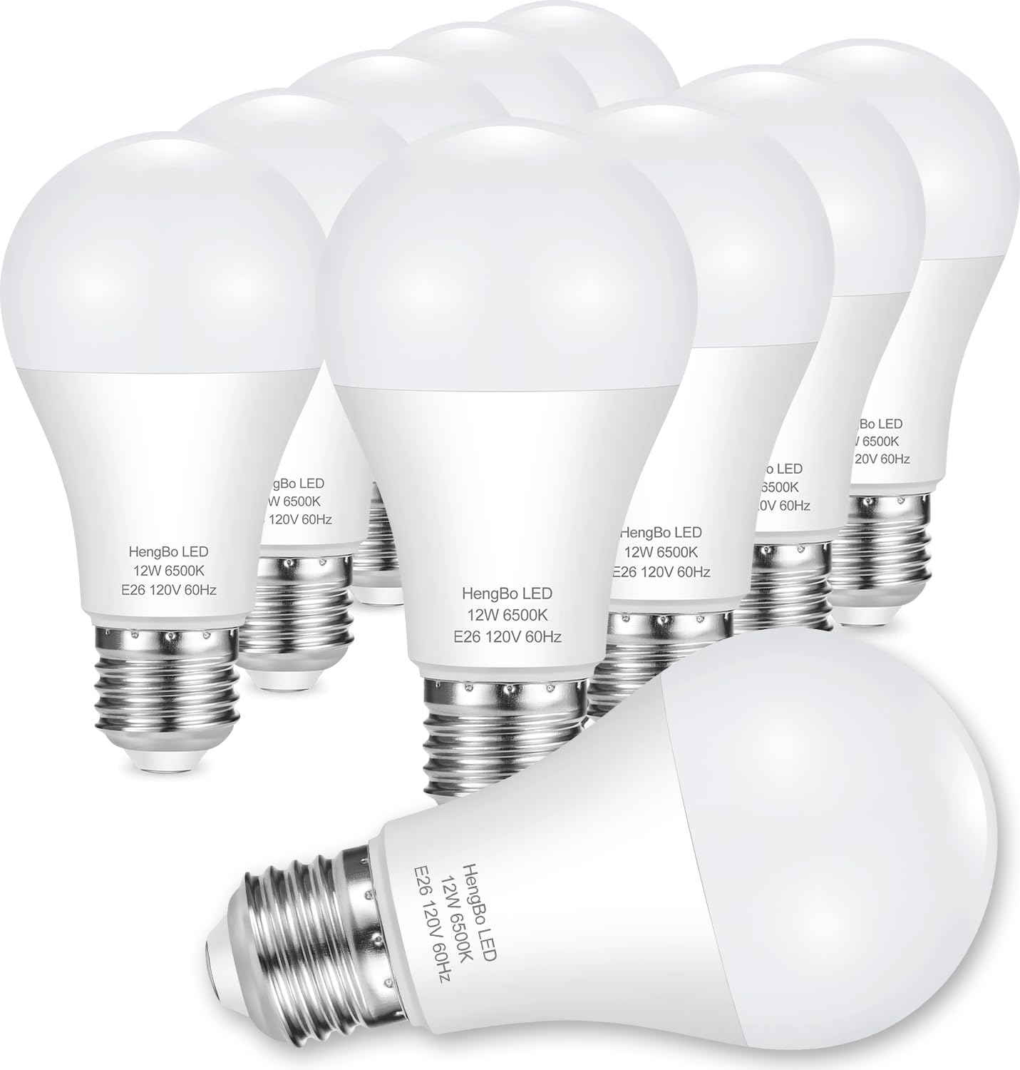 Amazon.com: HengBo LED 100 Watts Equivalent Light Bulb, E26 6500K ...