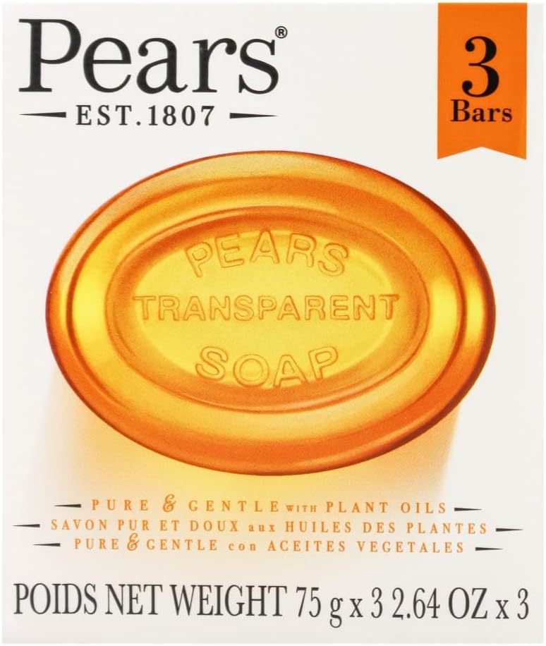 Unilever Pears Transparent Soap with Plant Oils, 3 Bars - 3 x 75 grams ...