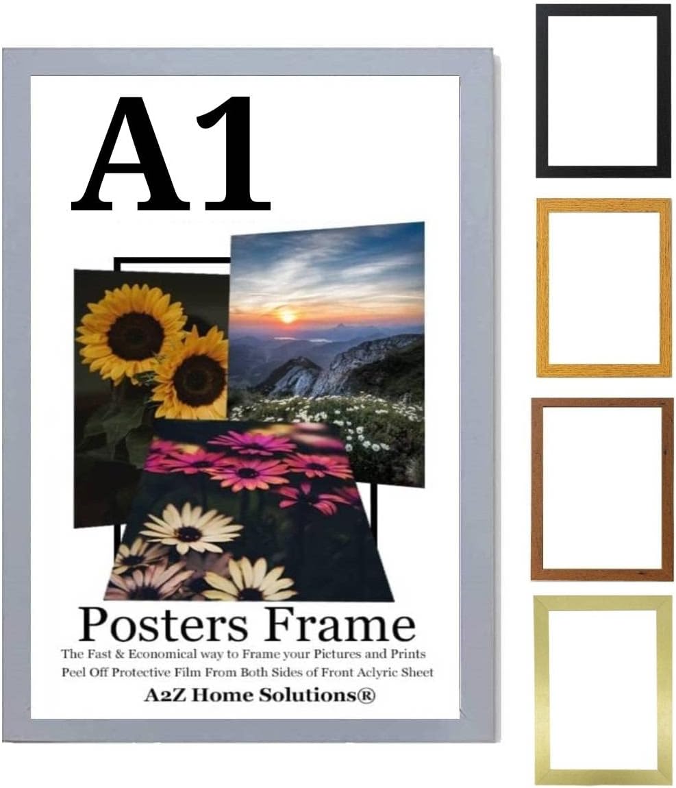 A2Z Home Solutions® Multipack Light Grey A1 Poster Frames 59.4 x 84.1 ...