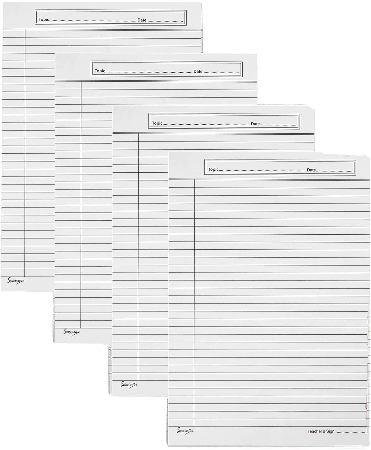 Rush both side ruled sheets a4 size bundle 100 sheets | Project Paper ...