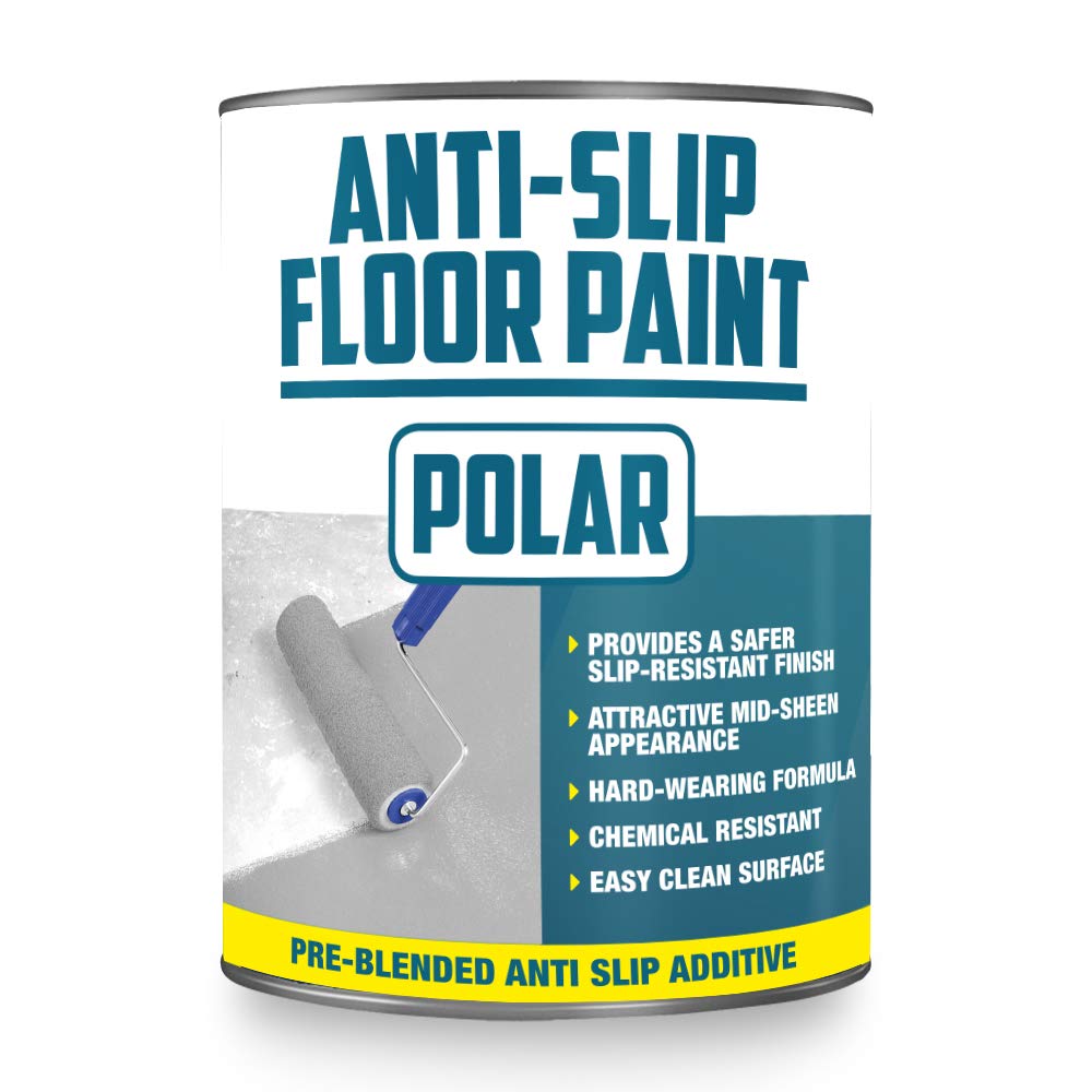 Buy Polar Anti-Slip Floor Paint, Grey - 5 Litre For Concrete and Stone ...