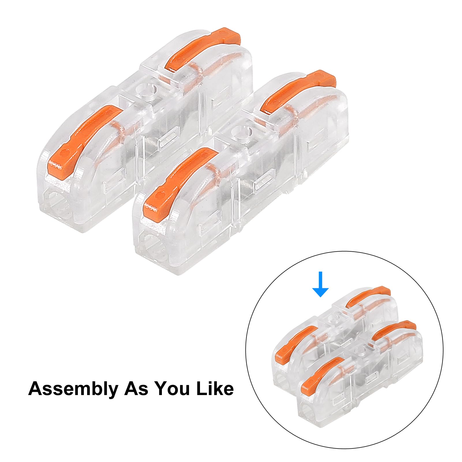 Snapklik.com : 20PCS Lever Nuts Wire Connectors, 1 To 1 Inline Electric ...